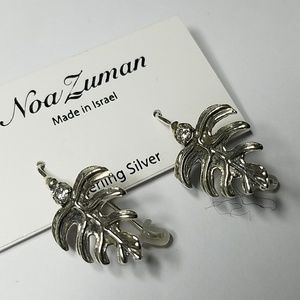 Zuman | Jewelry | Noa Zuman Sterling Silver Leaf Drop Earrings | Poshmark